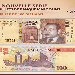 2024 New Moroccan 100 Dirhams Banknote Featuring King Mohamed 6 and ...