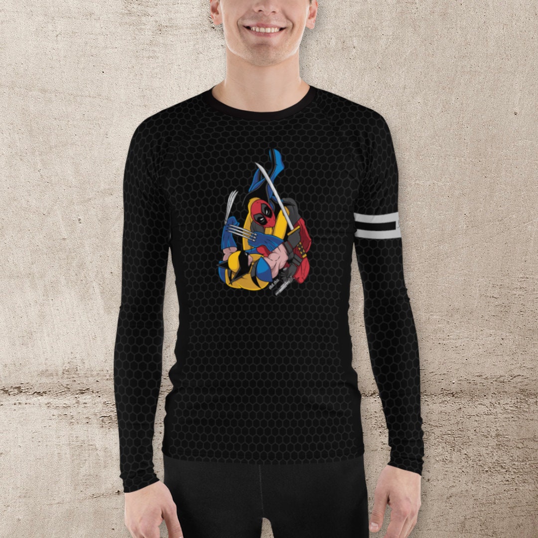 Wolverine Vs Deadpool BJJ Rashguard | Grappling No Gi Long Sleeve - Etsy