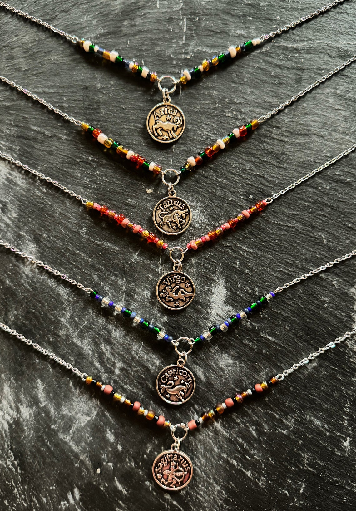 Zodiac Signs Chain Necklace - Etsy