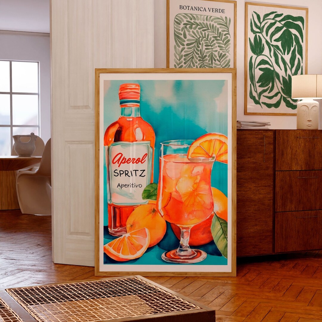Aperol Spritz Print Aperol Spritz Poster Aperol Spritz Cocktail Wall ...