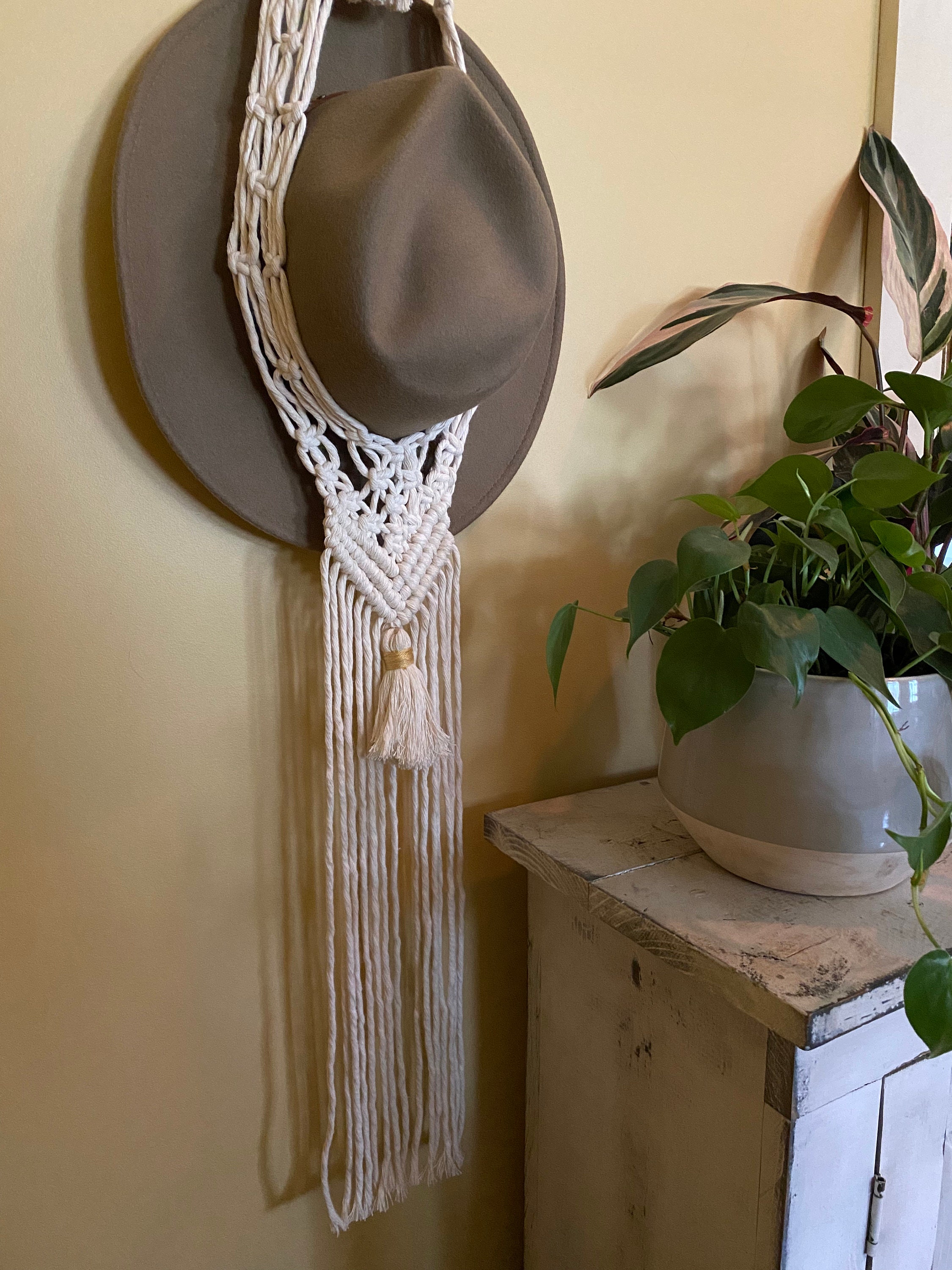 Macrame Hat Holder - Etsy