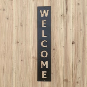 Vertical Welcome Sign | Metal Welcome Sign - Etsy