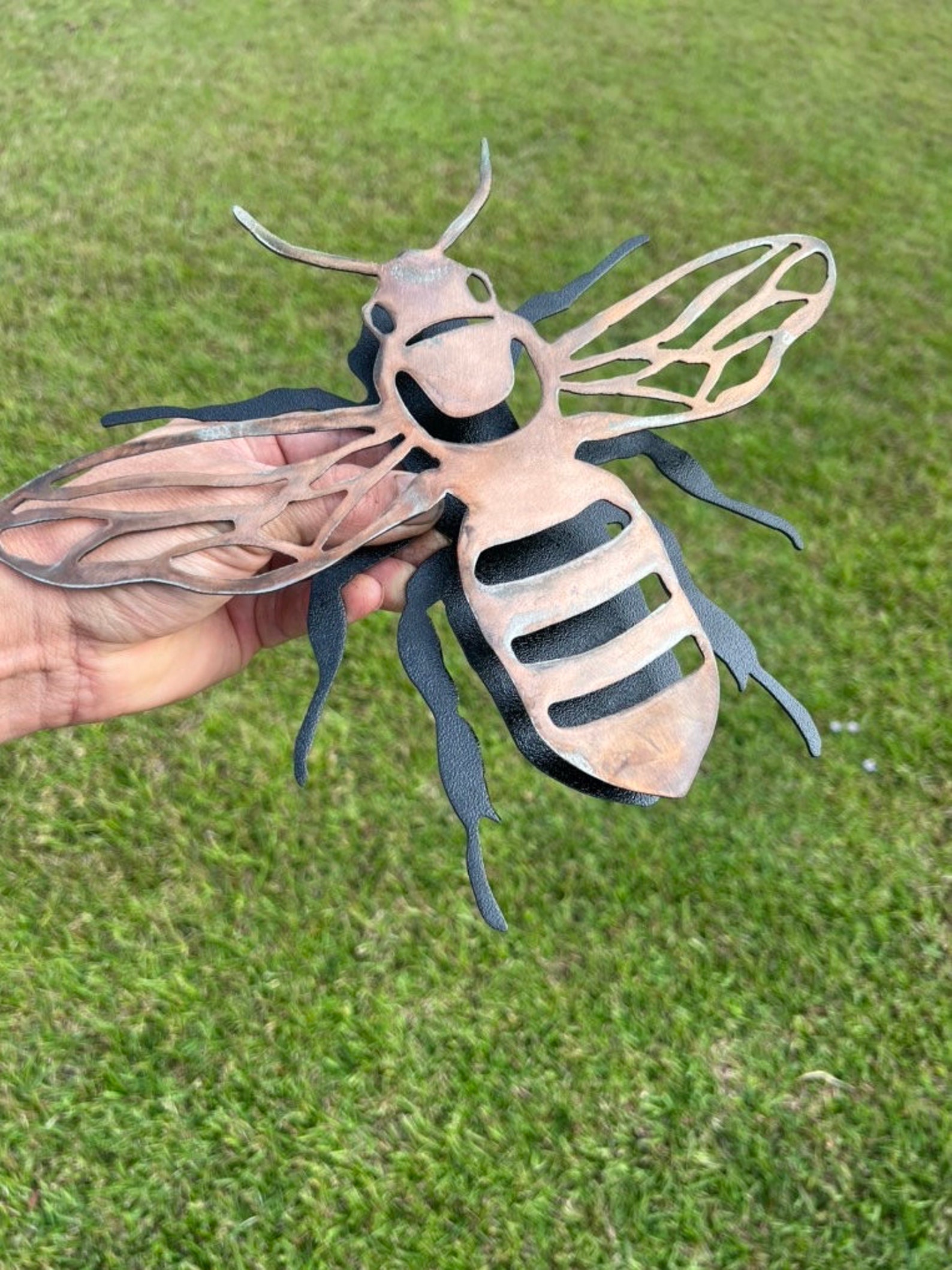 Metal Bee Art | Metal Bee Sculpture | Honey Bee Decoration | Honey Bee ...