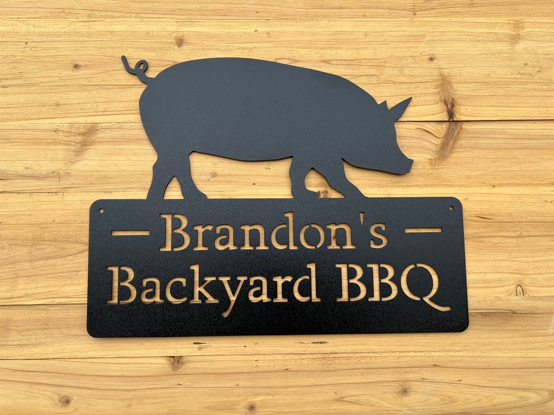 Custom Name Backyard BBQ Sign personalized Grilling Sign - Etsy