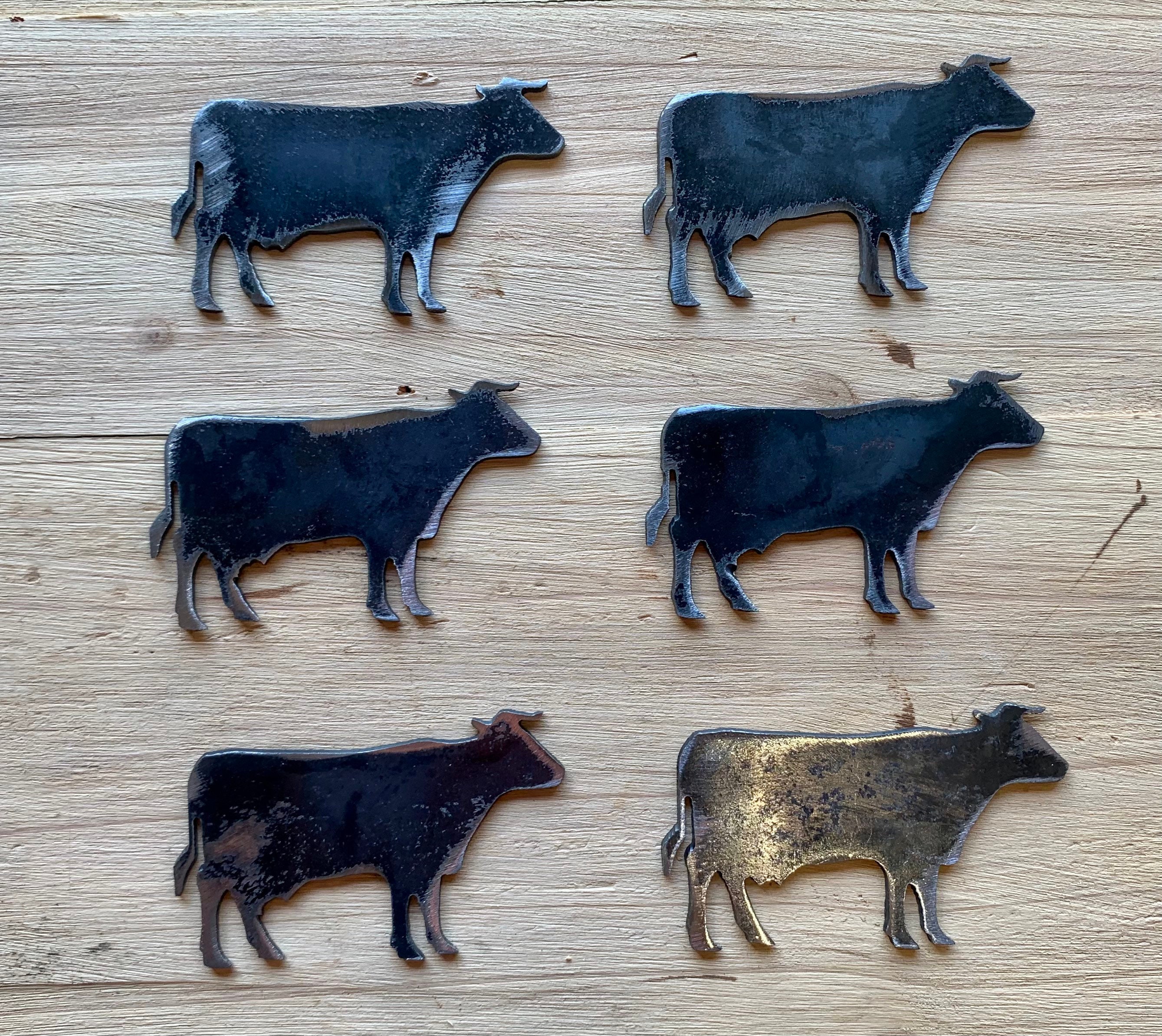 6 Cow Shapes Rusty Metal Cows | Cows for Crafts and Decoration - Etsy
