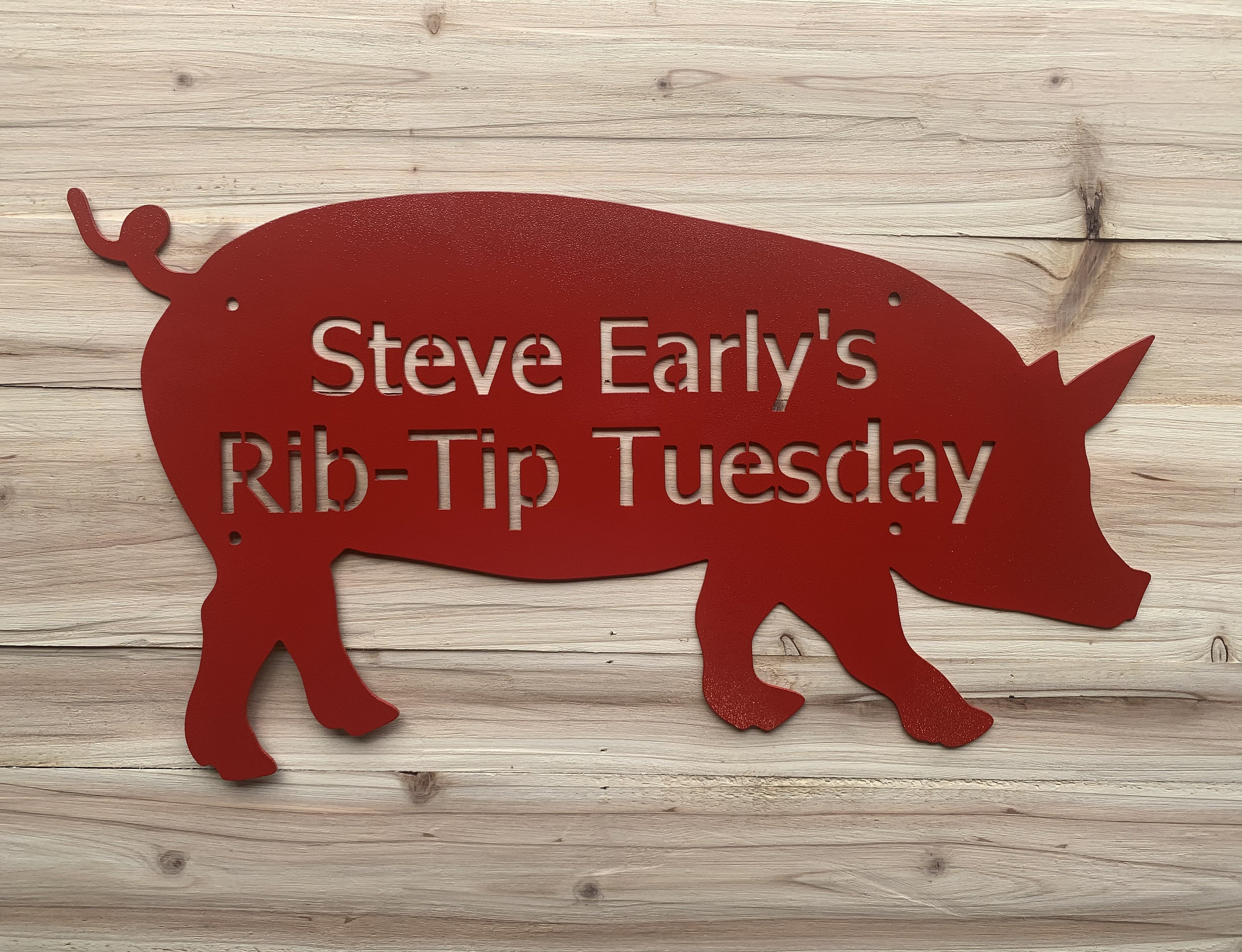 Custom Text BBQ Pig Sign Personalized Grilling Sign - Etsy