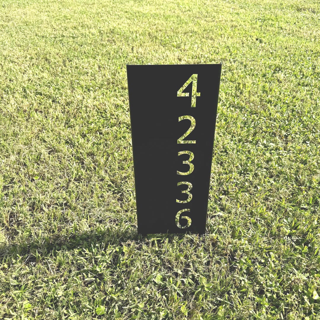 Vertical Sign Address Yard Sign | Metal Vertical Sign | Custom Vertical ...