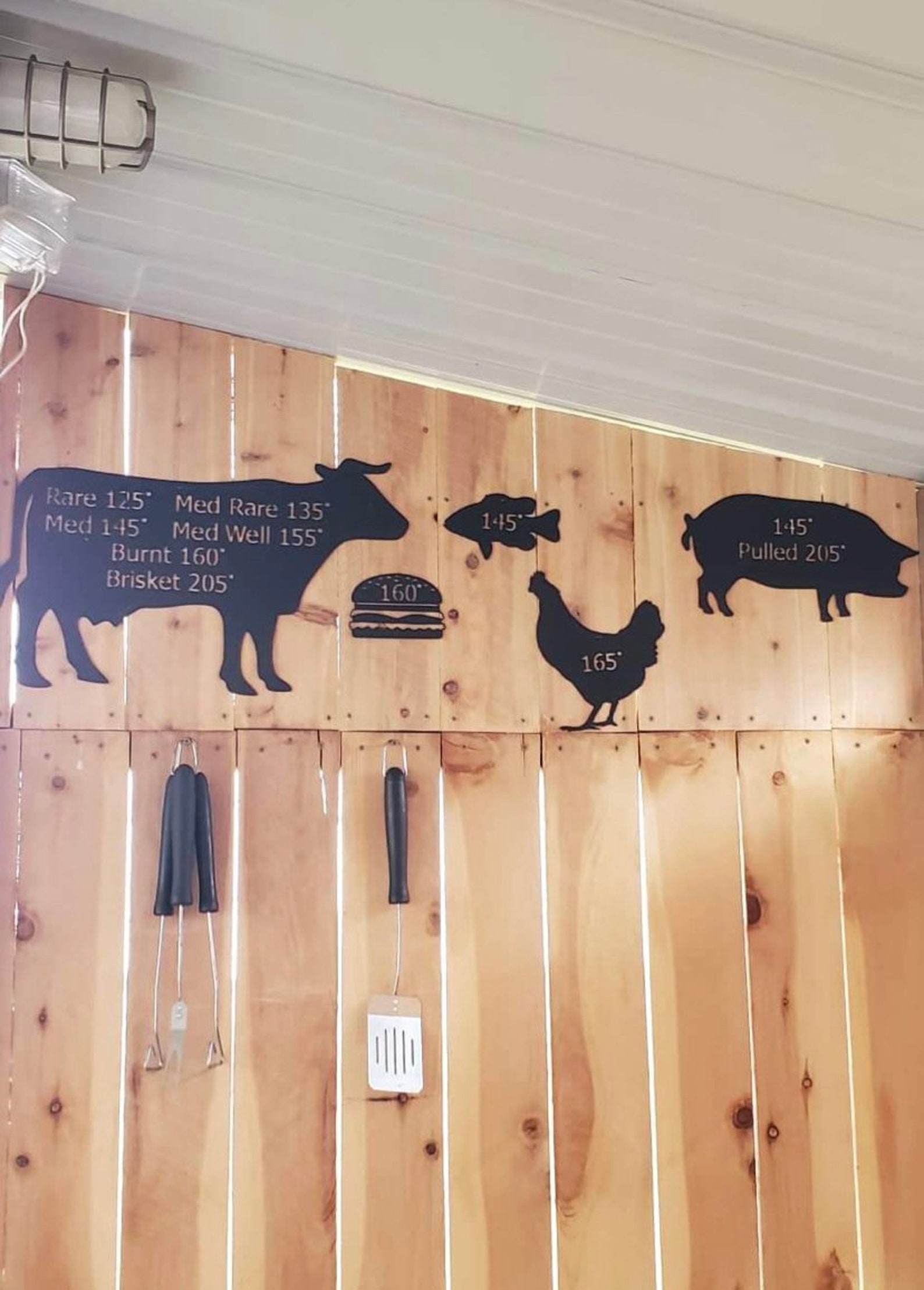 BBQ Grilling Temperature Signs - Etsy