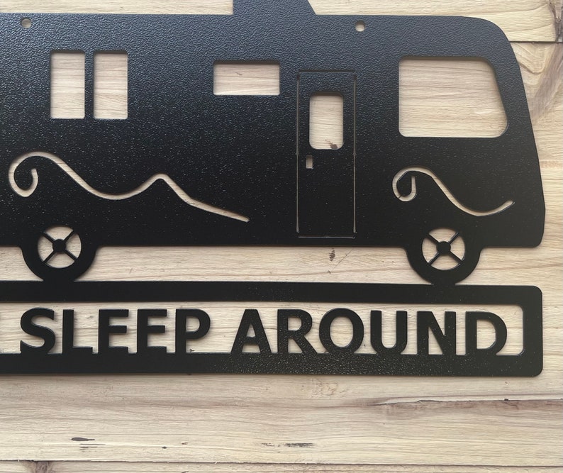 We Sleep Around RV Trailer Sign - Etsy
