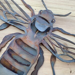 Large Metal Bee Art | Metal Bee Sculpture | Bee Sign | Honey Bee ...