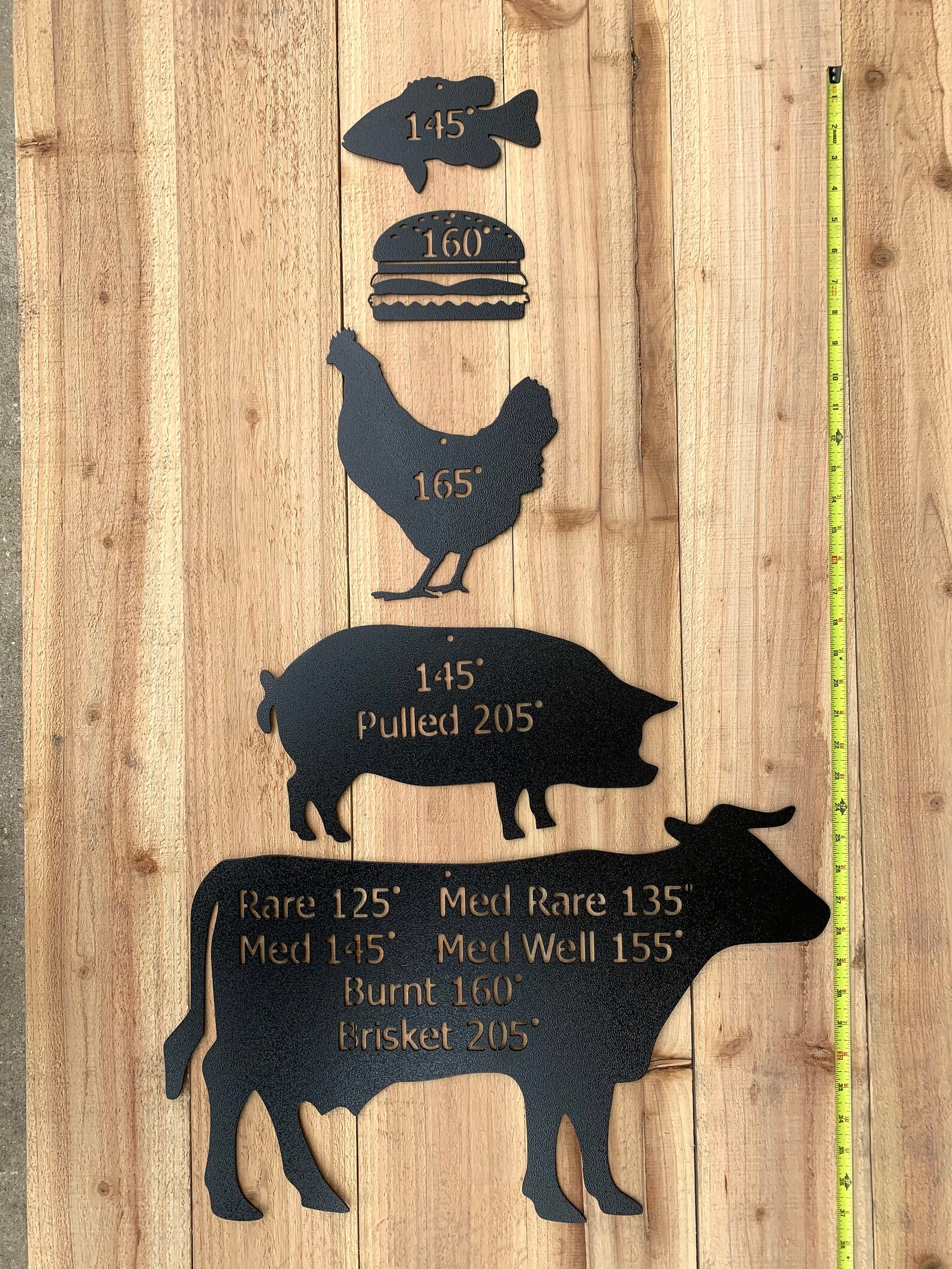 BBQ Grilling Temperature Signs | Etsy