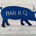 Metal Pig Silhouette / Metal Pig Sign / Metal Craft Pig / Outdoor Pig ...