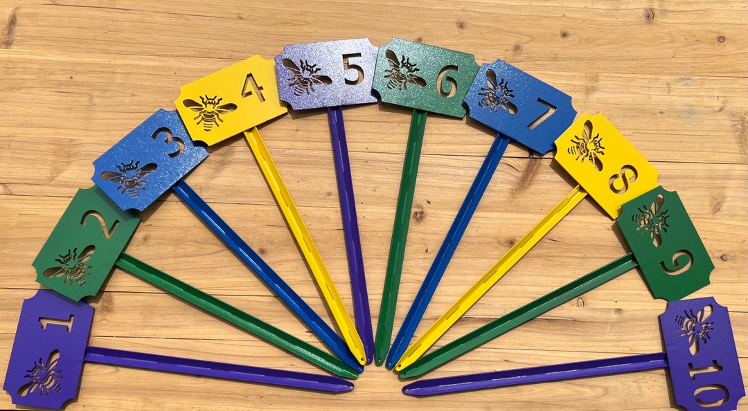 Beehive Number Markers Sign| Beehive Number Stake | Beehive Decoration ...