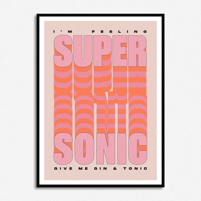 Supersonic Digital Print - Etsy UK