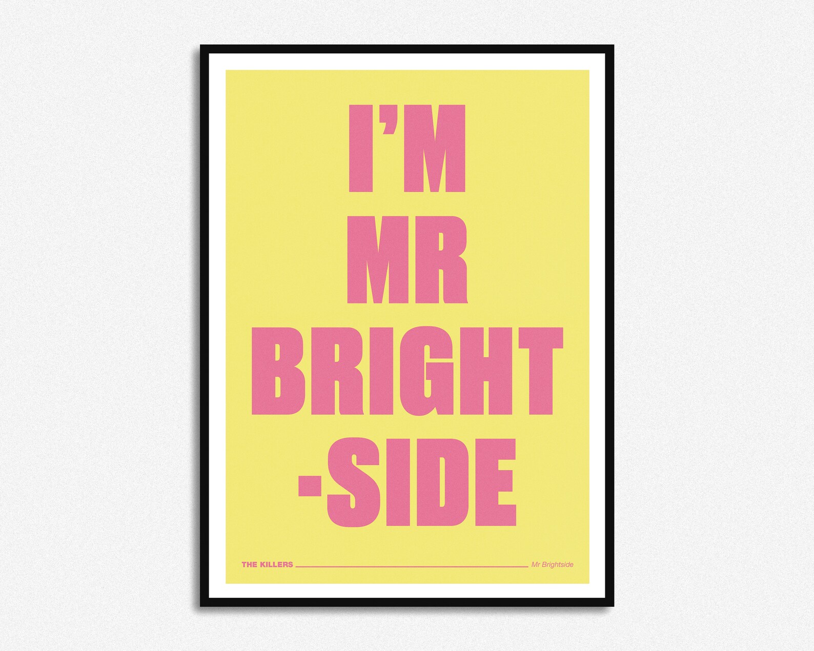 Mr Brightside Inspired Music Print Lyrics Print A5 A4 A3 - Etsy UK