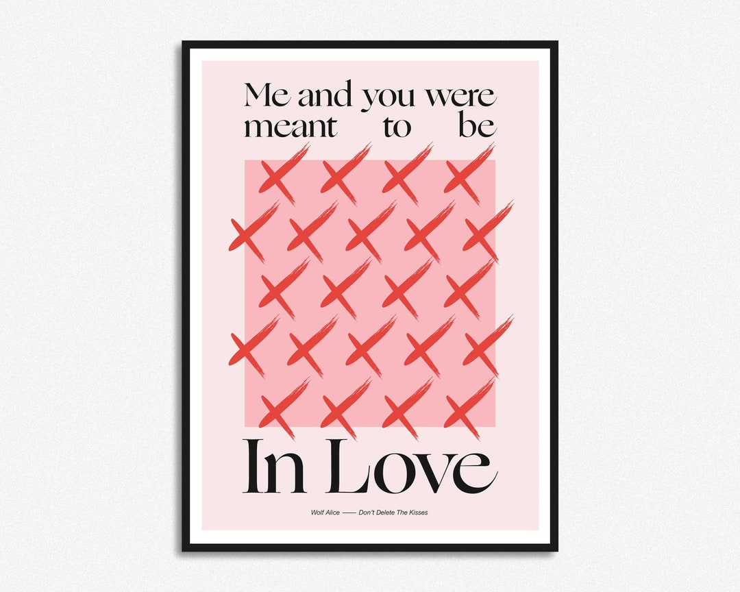Don't Delete the Kisses Inspired Lyrics Print | Music Print | A5 A4 A3 ...