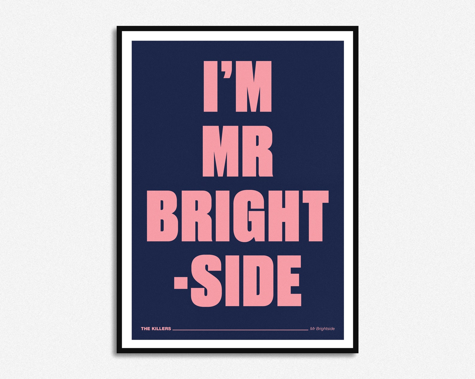 Mr Brightside Inspired Music Print Lyrics Print A5 A4 A3 - Etsy UK