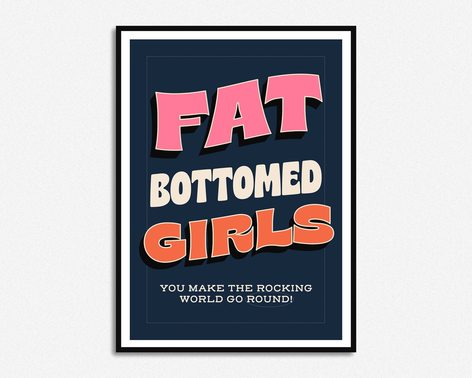 Queen Fat Bottomed Girls Music Lyrics A5 A4 A3 Unframed Etsy