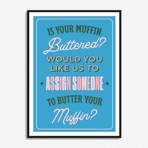 Is Your Muffin Buttered? Lyrics Print | Music Print | A5 A4 A3 ...