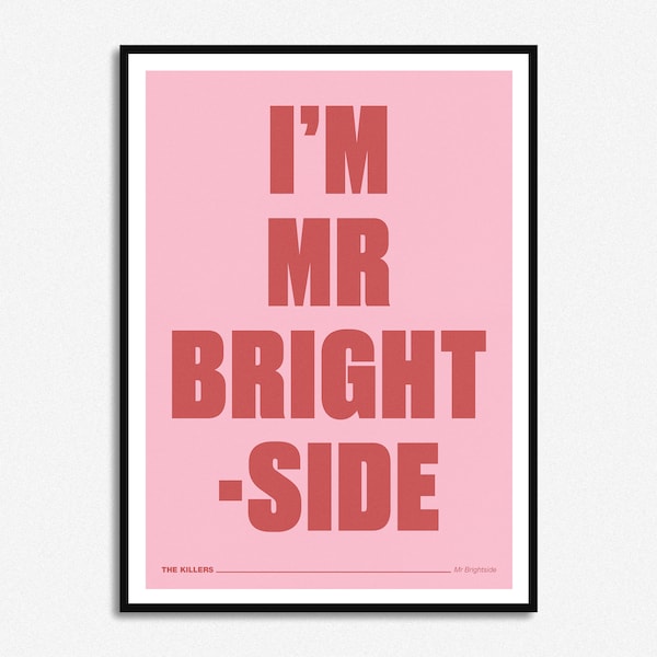 Mr Brightside - Etsy