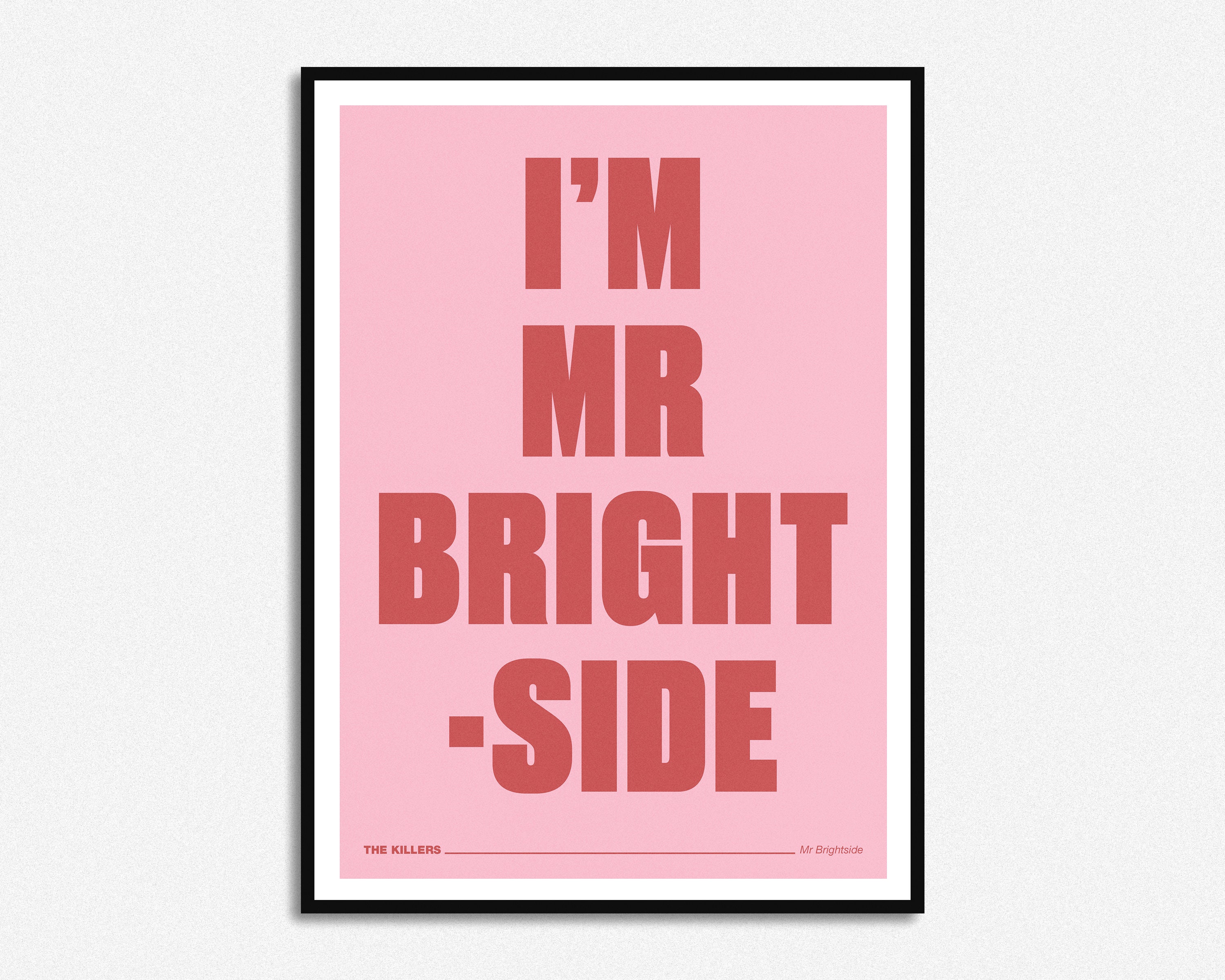 Mr Brightside Inspired Music Print Lyrics Print A5 A4 A3 - Etsy UK