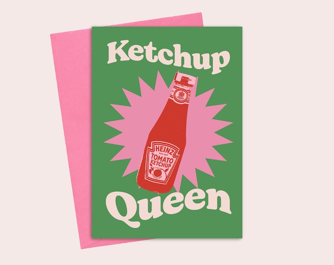 Ketchup Queen Greeting Card - Etsy