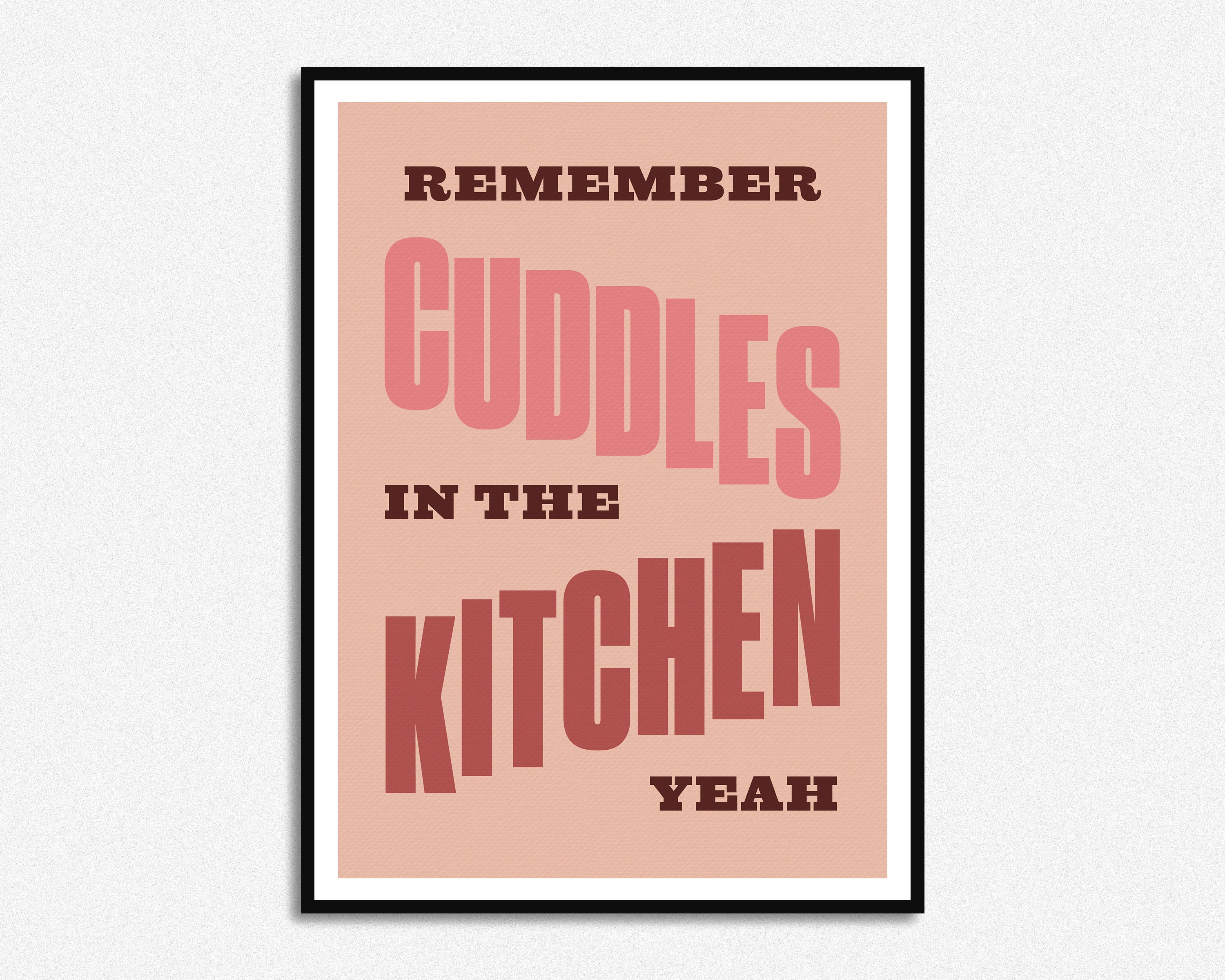 Cuddles in the Kitchen Lyrics Print | Music Print | A5 A4 A3 | Unframed ...