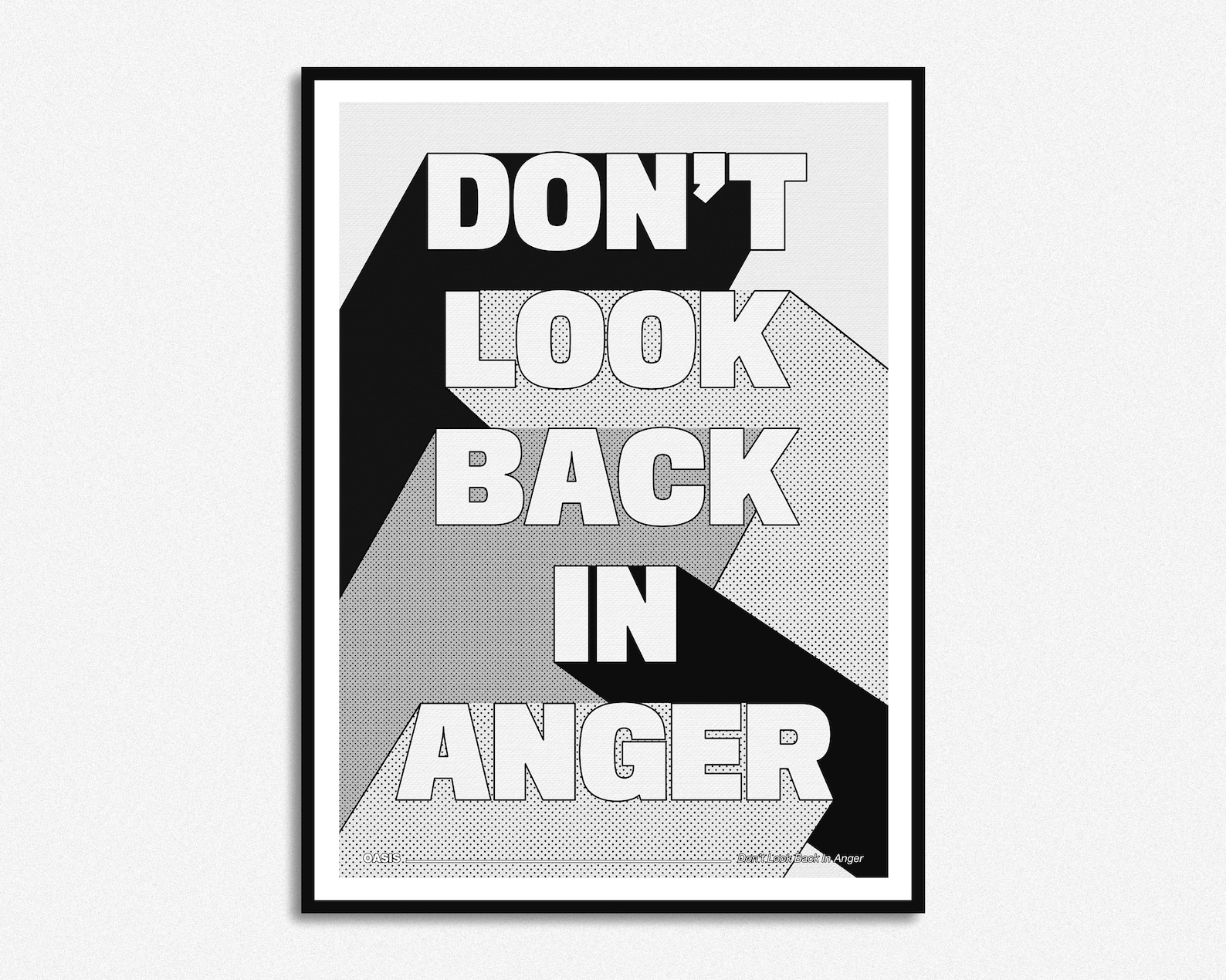 Don't Look Back in Anger Lyrics Print Music Print A5 - Etsy UK