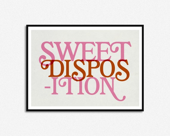 Temper Trap Sweet Disposition Lyrics Print Music Print | Etsy