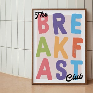 The Breakfast Club Print | Aesthetic Modern Print | Typography | Home ...