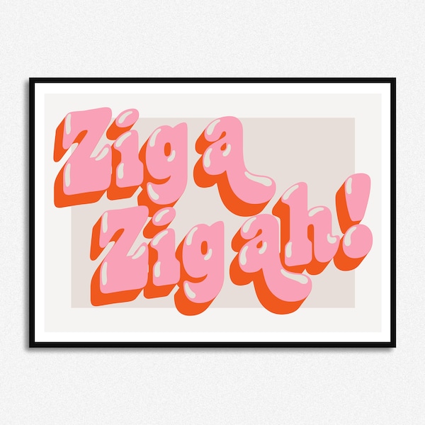 Zig Zig Ah Spice Girls Digital Print Etsy