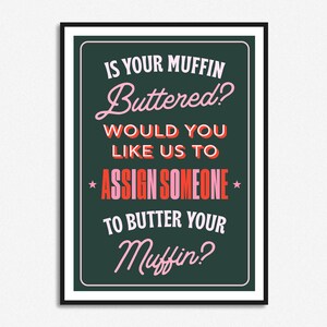 Is Your Muffin Buttered? Lyrics Print | Music Print | A5 A4 A3 ...