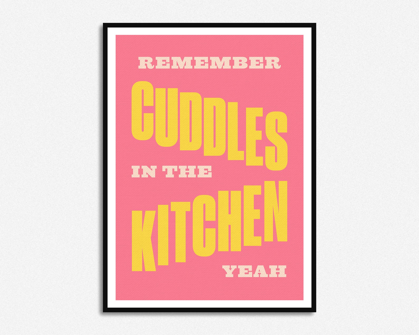 Cuddles in the Kitchen Lyrics Print | Music Print | A5 A4 A3 | Unframed ...