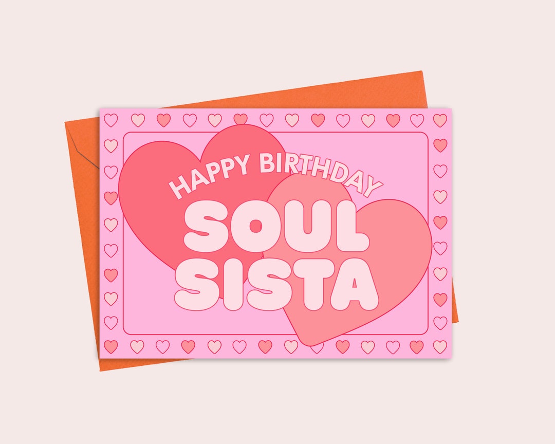 Happy Birthday Soul Sista Greeting Card - Etsy