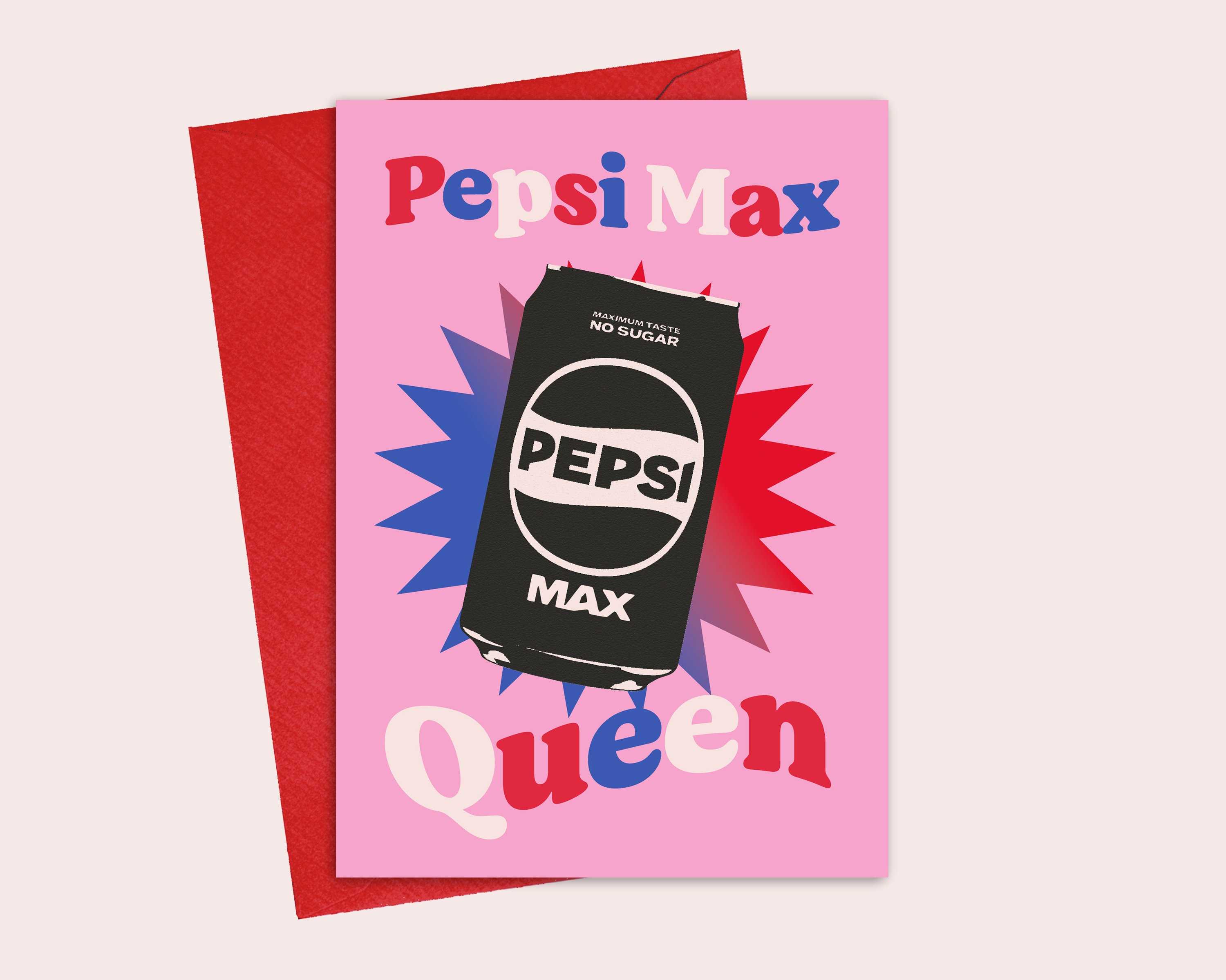 Pepsi Max Queen Greeting Card - Etsy