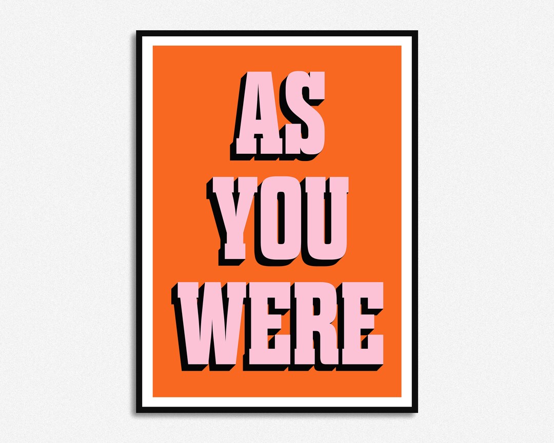 As You Were / Quote Lyrics Print / Music Print / A5 A4 A3 / - Etsy España