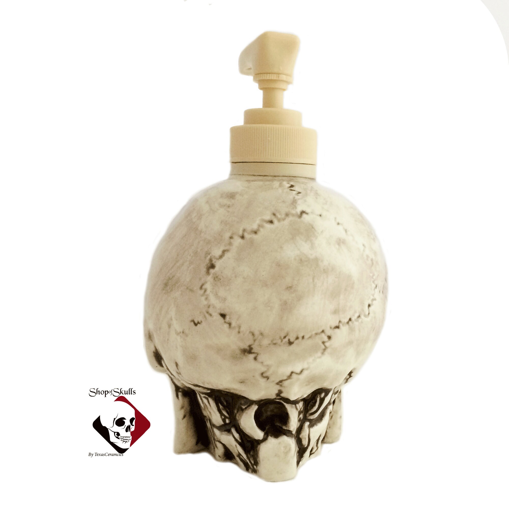Creepy Aged Skull Soap Dispenser: Halloween Horror Decor - Etsy