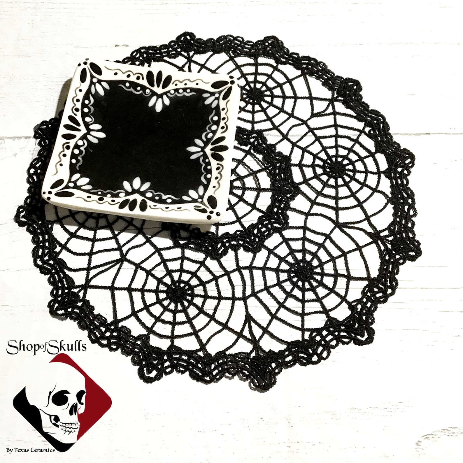Spiderweb Lace Doily Intricate Cobweb Lace in Goth Black for - Etsy