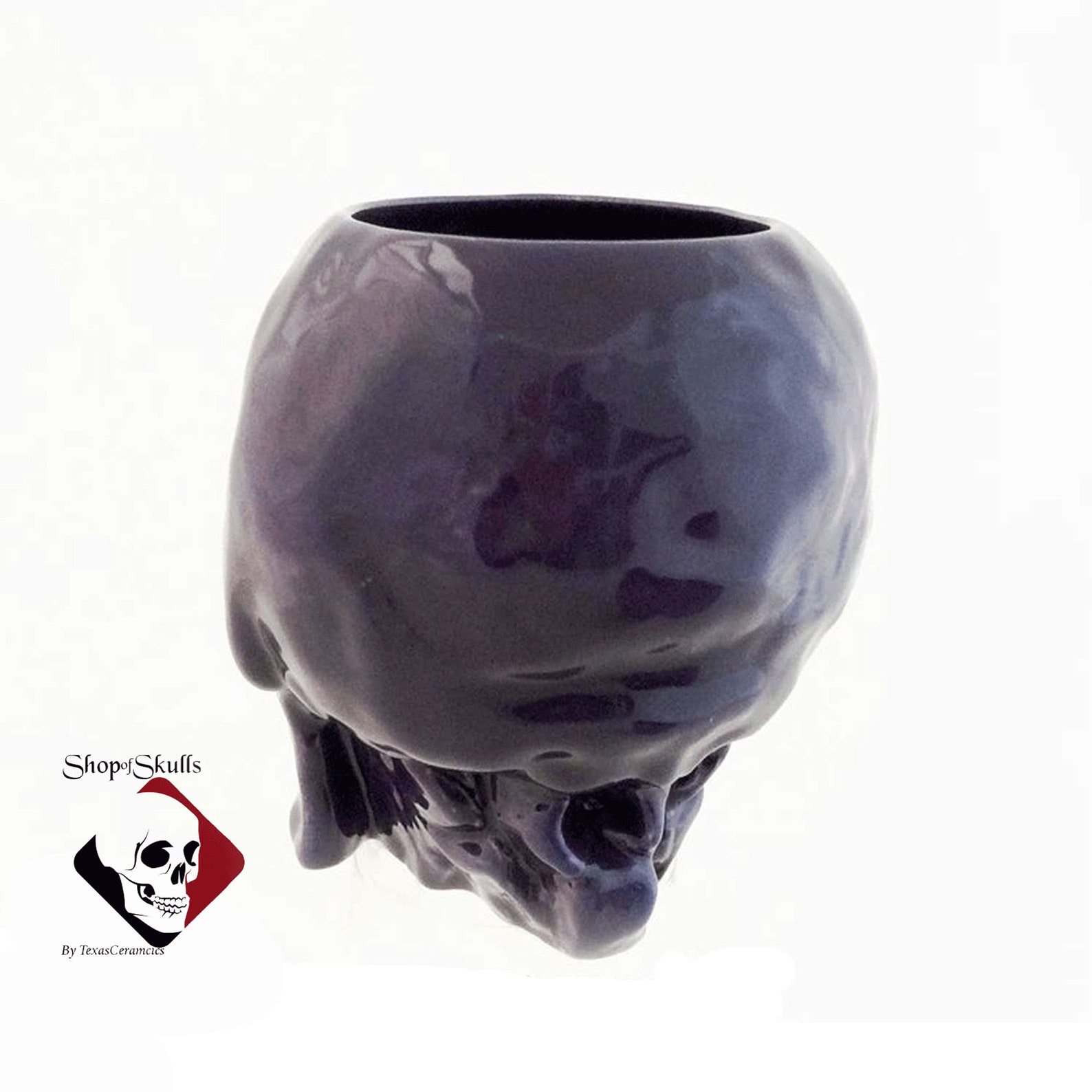 Purple Skull Holder for Toothbrushes on Bath Vanity Flower | Etsy