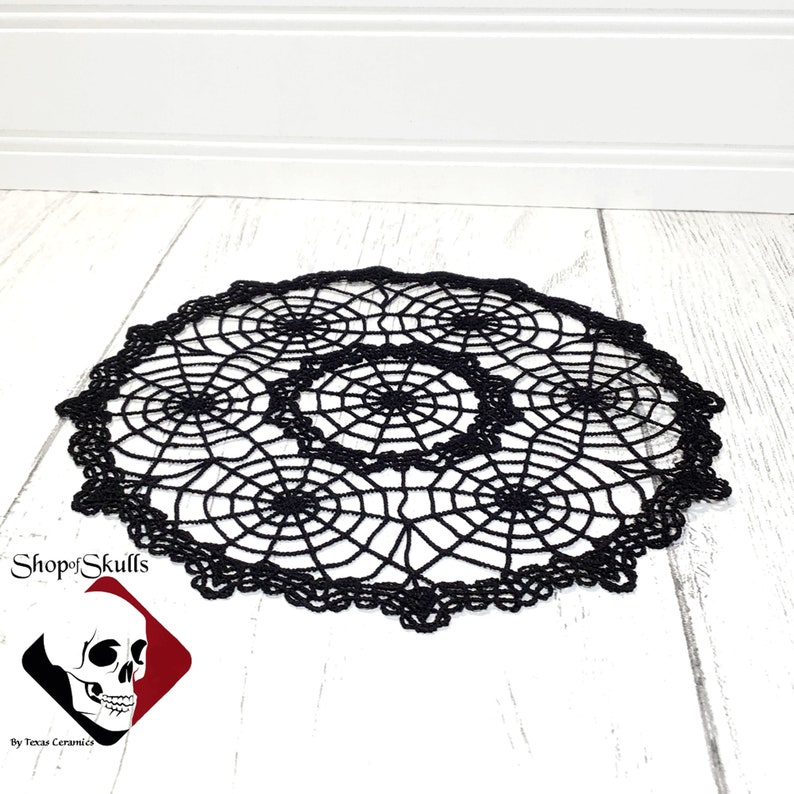 Spiderweb Lace Doily Intricate Cobweb Lace in Goth Black for - Etsy