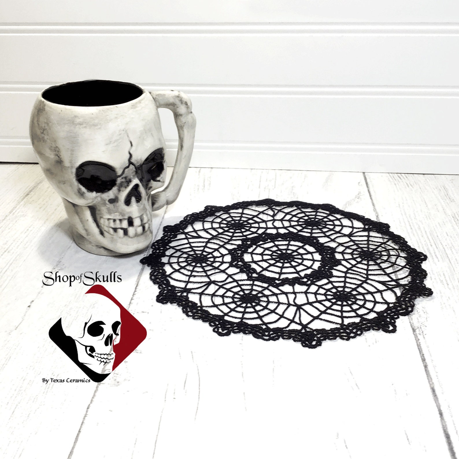 Spiderweb Lace Doily Intricate Cobweb Lace in Goth Black for | Etsy