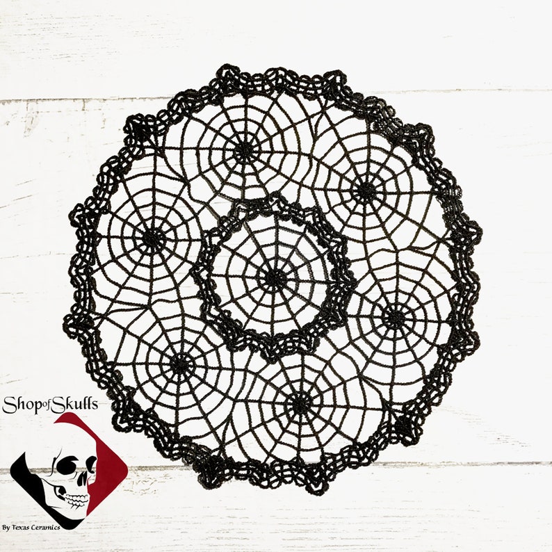 Spiderweb Lace Doily Intricate Cobweb Lace in Goth Black for | Etsy