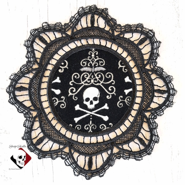 Black Skull Lace - Etsy