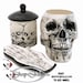 Skull Kitchen Set 4 Piece Utensil Holder Skull Design Sugar - Etsy Canada