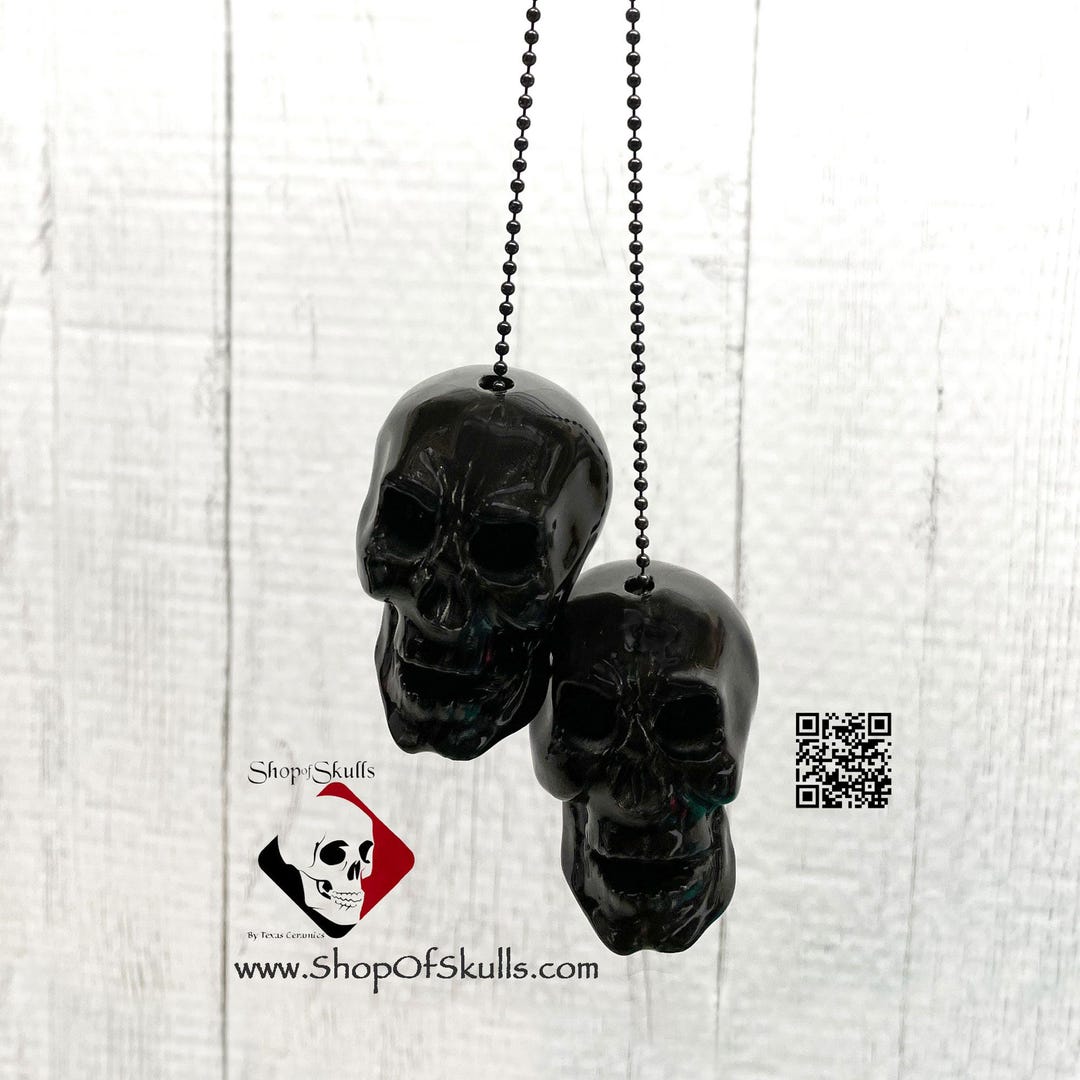 Skull Rear View Mirror Hanger or Car Charm Dangle Hand Made in Texas - Etsy
