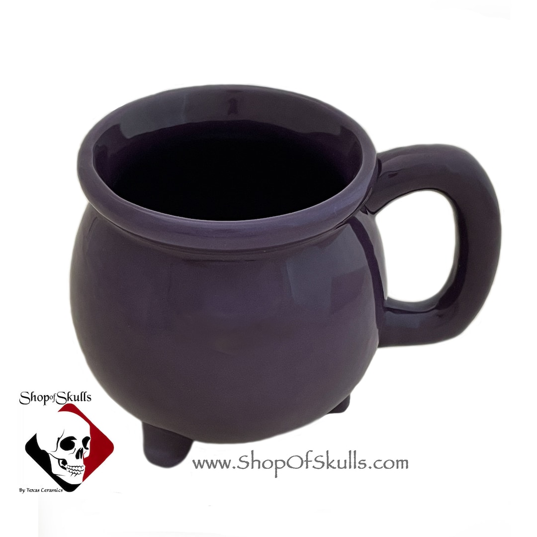 Cauldron Mug in Purple, Witchy Coffee or Tea Cup, Halloween Decor - Etsy