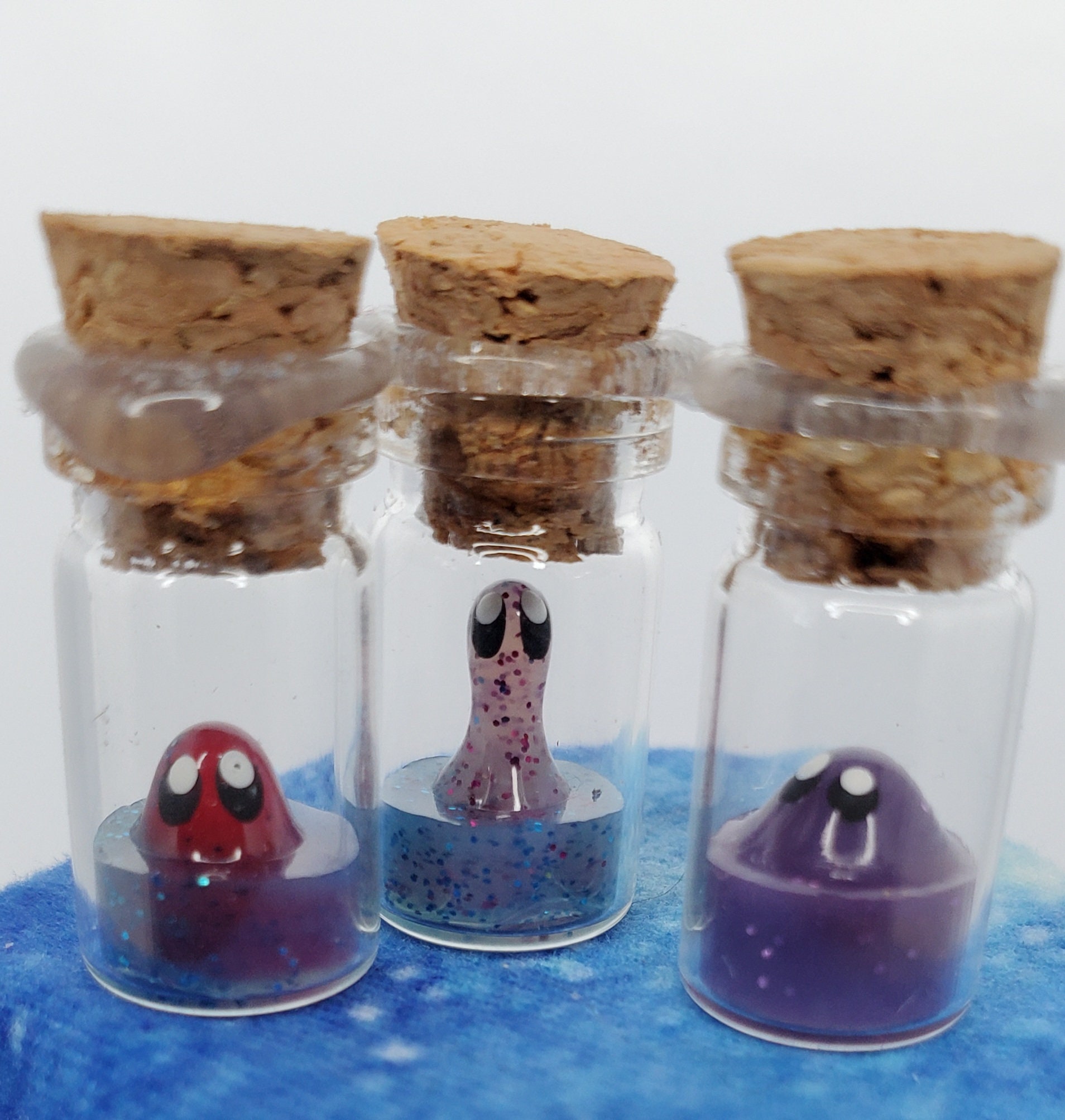 Tiny Slime Monster Pet in a Glass Bottle Your Cute but - Etsy