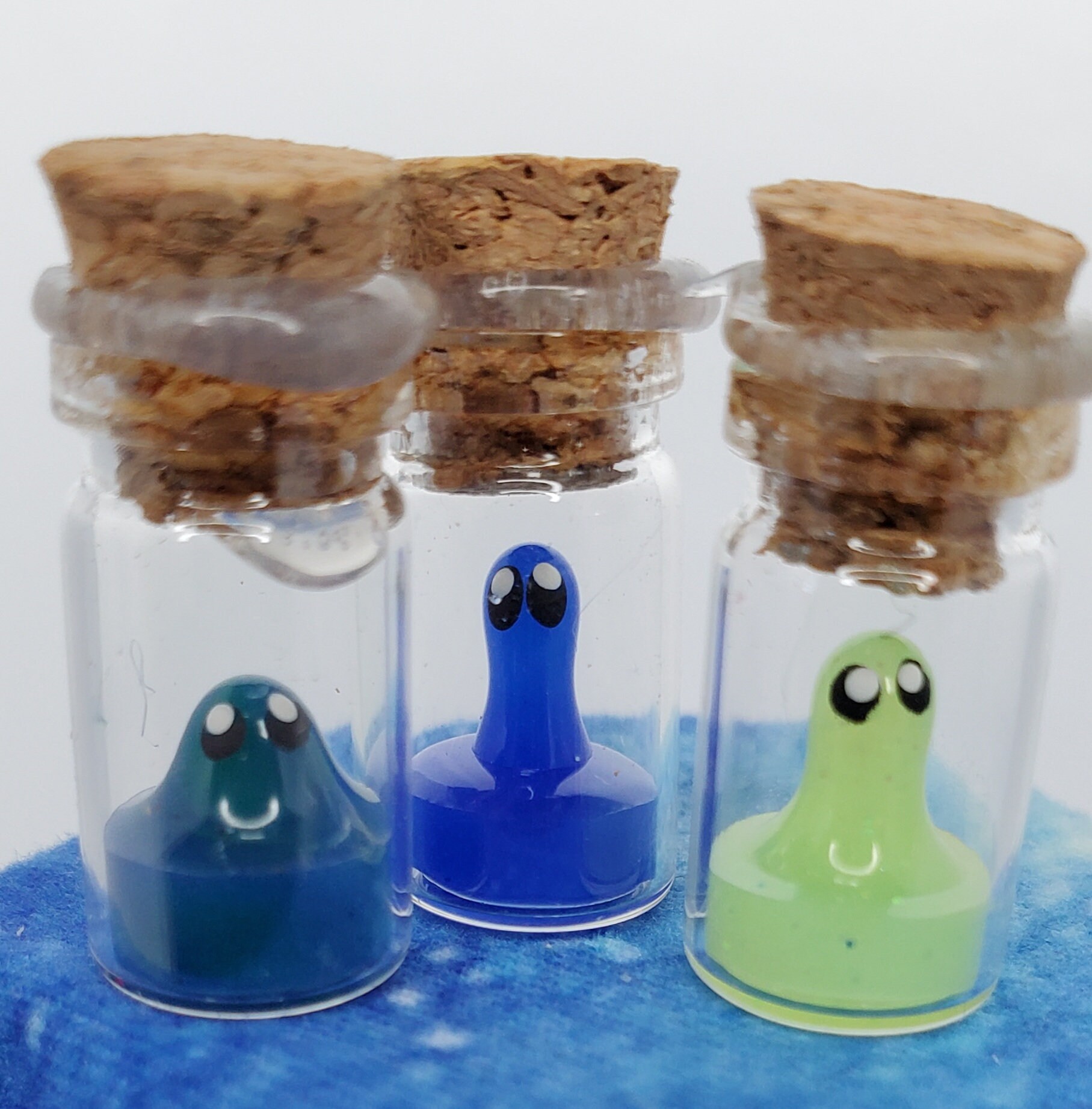 Tiny Slime Monster Pet in a Glass Bottle Your Cute but - Etsy