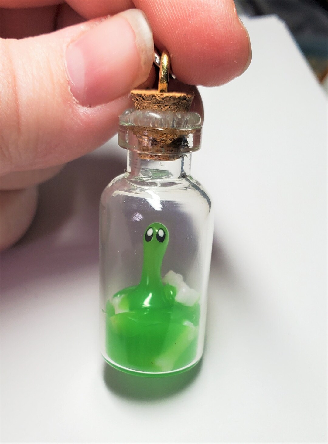 Tiny Slime Monster Pet With Bones in a Glass Bottle - Your Cute but ...