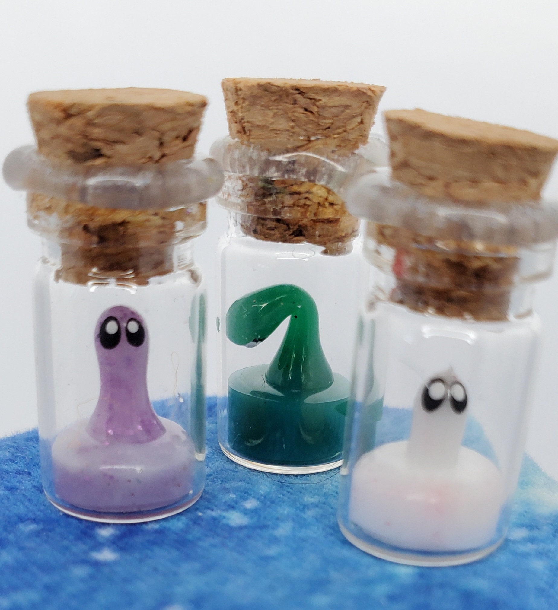 Tiny Slime Monster Pet in a Glass Bottle Your Cute but - Etsy